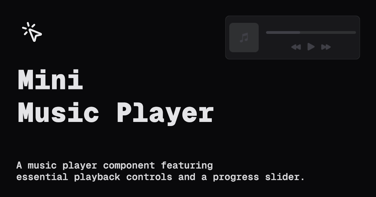 Music Player Components