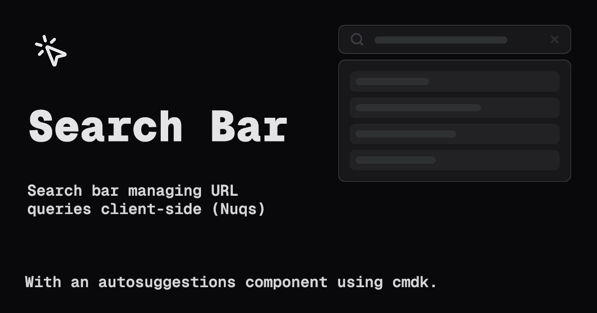 Search Bar Components